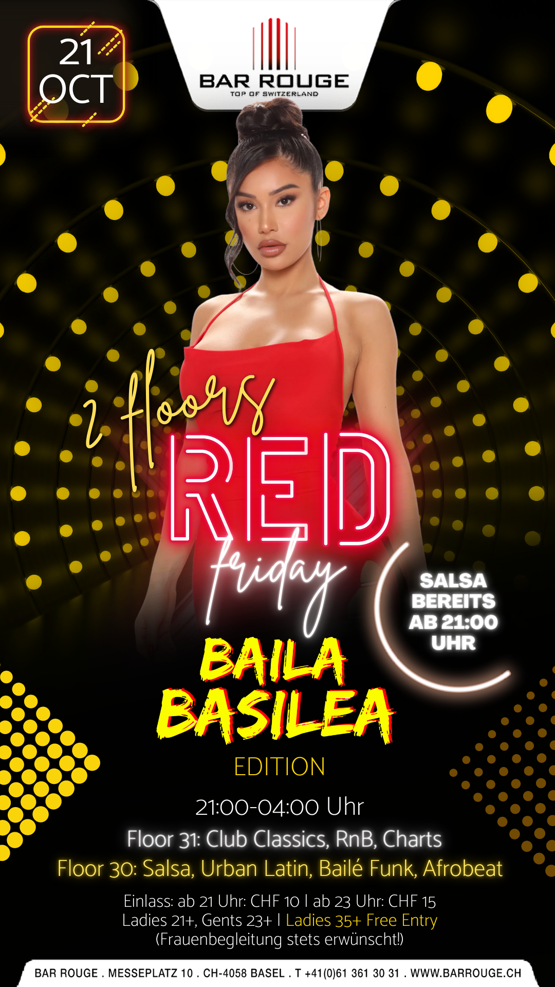 RED FRIDAY | Baila Basilea Edition, 21 Oktober 2022 - Bar Rouge